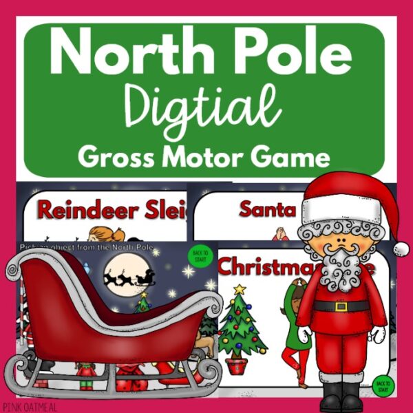 Christmas Gross Motor - Holiday Hop - Pink Oatmeal