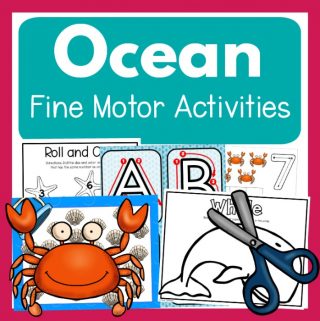Ocean Themed Gross Motor and Fine Motor - Pink Oatmeal