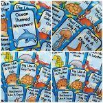 Ocean Themed Gross Motor and Fine Motor - Pink Oatmeal