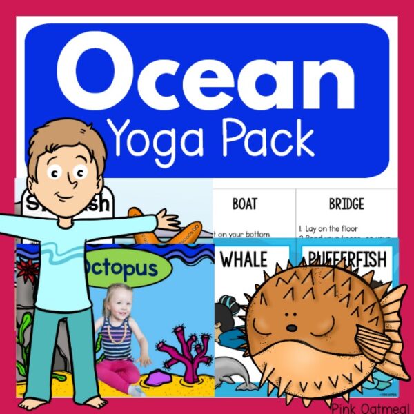 Ocean Themed Gross Motor and Fine Motor - Pink Oatmeal