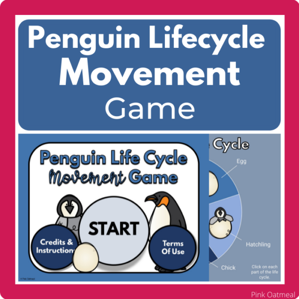 Arctic Animal Gross Motor Planning Week - Pink Oatmeal