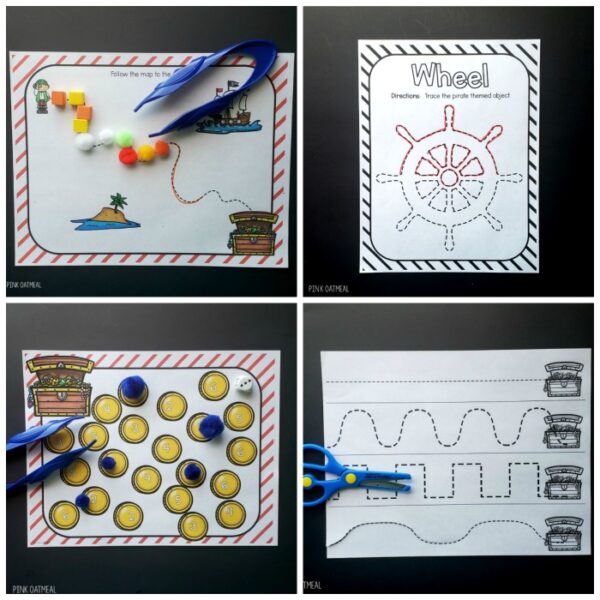 Pirate, Princess and Mermaid Gross Motor and Fine Motor Activities ...