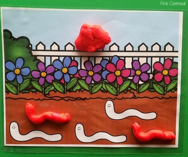 Garden Themed Fine Motor Activities - Pink Oatmeal