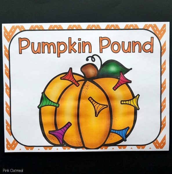 Pumpkin Themed Motor Planning - Pink Oatmeal