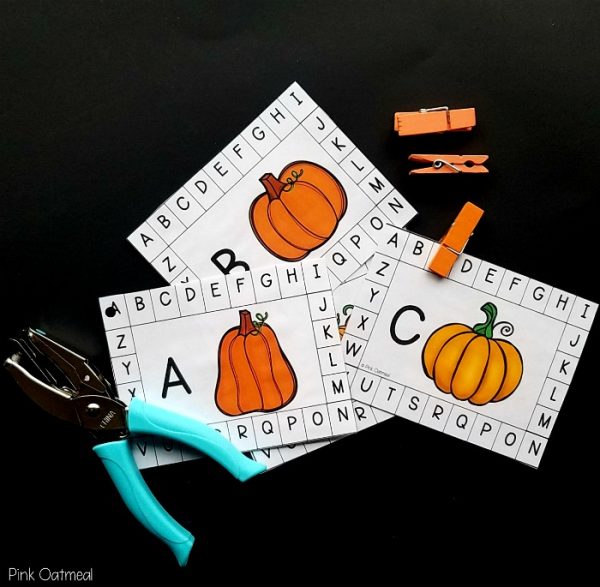 Pumpkin Themed Motor Planning - Pink Oatmeal