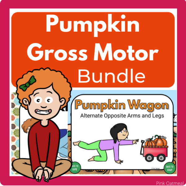 Pumpkin Patch Hop - Fall Gross Motor Game - Pink Oatmeal