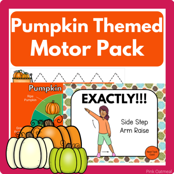 Pumpkin Patch Hop - Fall Gross Motor Game - Pink Oatmeal