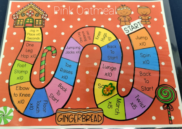 Gingerbread Gross Motor and Fine Motor Activities - Pink Oatmeal