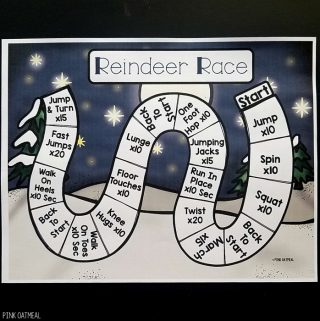 Reindeer Games Camp - Holiday Gross Motor - Pink Oatmeal