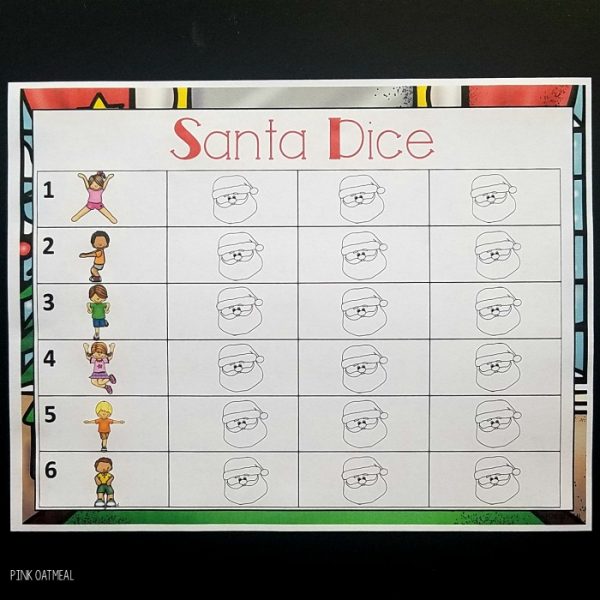 Printable Christmas Activities - That Promote Movement - Pink Oatmeal