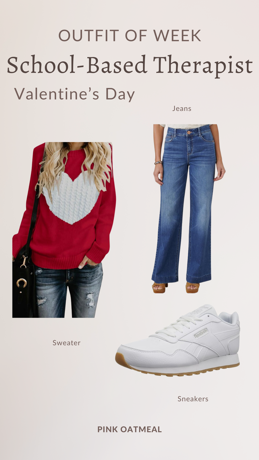 School-Based Therapist Outfits - Pink Oatmeal