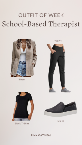 School-Based Therapist Outfits - Pink Oatmeal