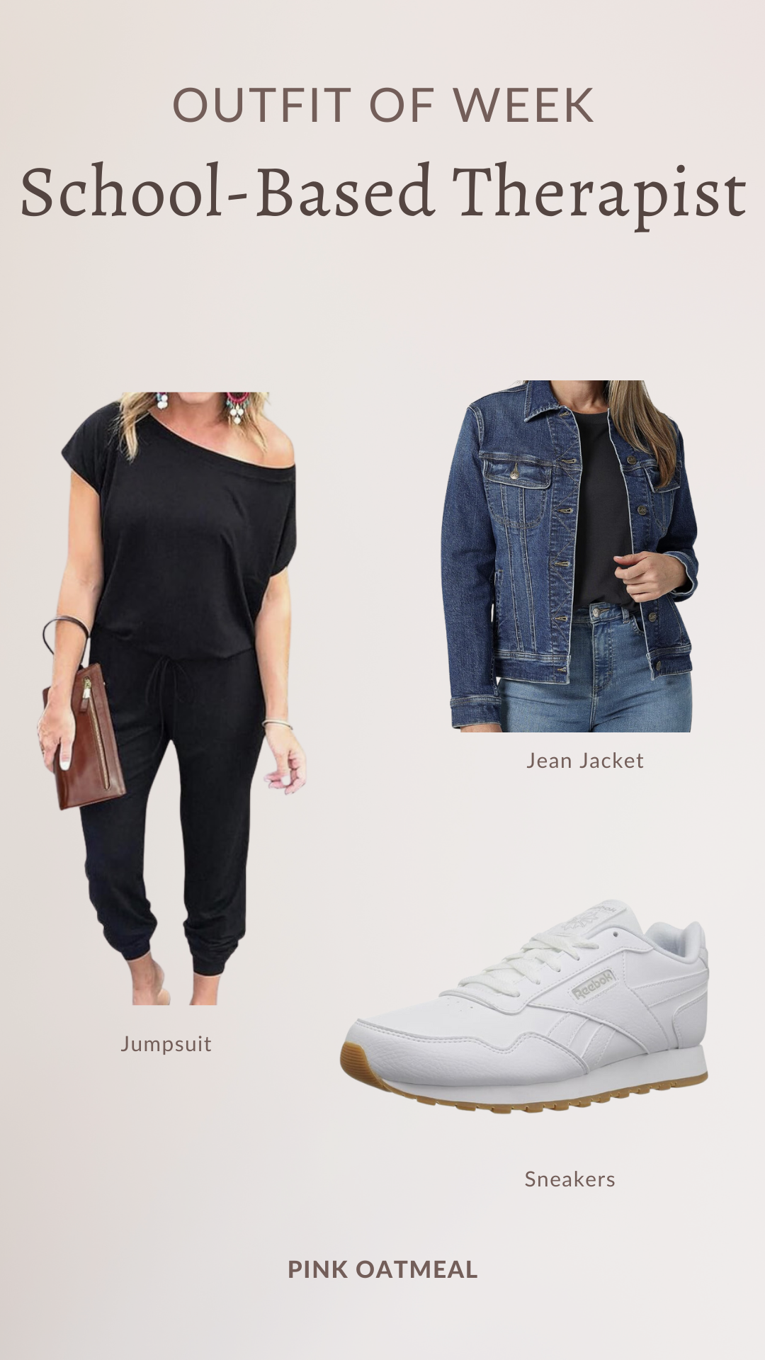 School-Based Therapist Outfits - Pink Oatmeal