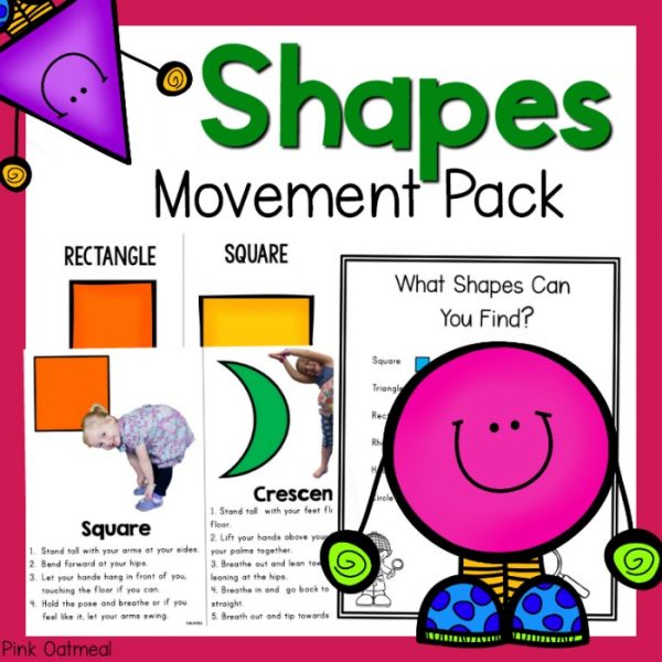 All About Shapes Yoga For Kids - Pink Oatmeal