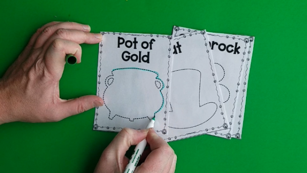 St. Patrick's Day Fine Motor Activities - Pink Oatmeal