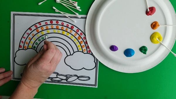St. Patrick's Day Fine Motor Activities - Pink Oatmeal