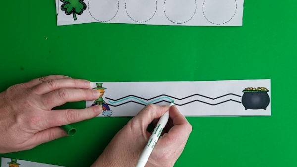 St. Patrick's Day Fine Motor Activities - Pink Oatmeal