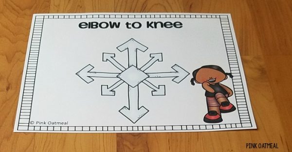 Snowflake Hop - Winter Gross Motor Game - Pink Oatmeal