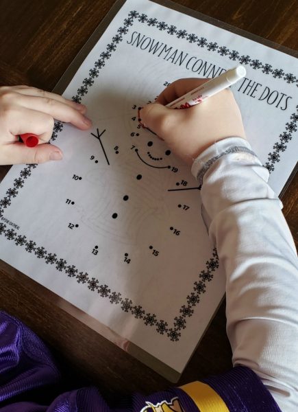 Winter Fine Motor Activities - Pink Oatmeal