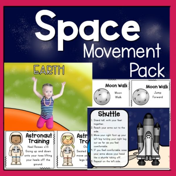 Space Themed Gross Motor and Fine Motor Activities - Pink Oatmeal