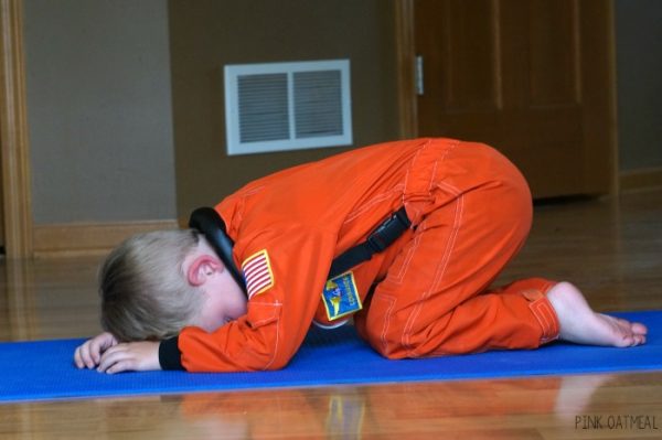 Space Yoga Pose Ideas - Pink Oatmeal