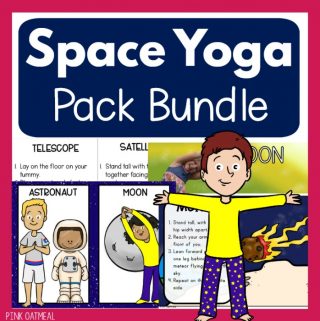 Space Themed Gross Motor and Fine Motor Activities - Pink Oatmeal