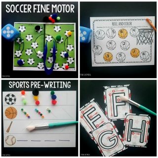 Basketball Themed Gross Motor and Fine Motor Ideas - Pink Oatmeal