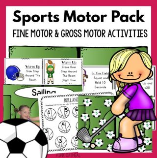 Football Gross Motor and Fine Motor Planning - Pink Oatmeal