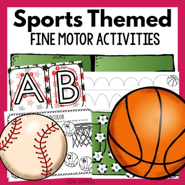 Football Gross Motor and Fine Motor Planning - Pink Oatmeal