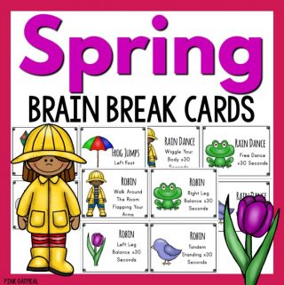 Spring Themed Brain Breaks and Gross Motor Ideas - Pink Oatmeal