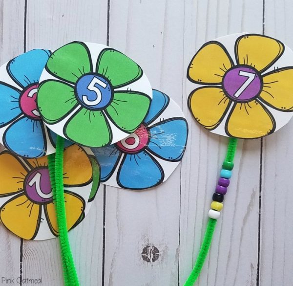 Spring Fine Motor Activities - Pink Oatmeal