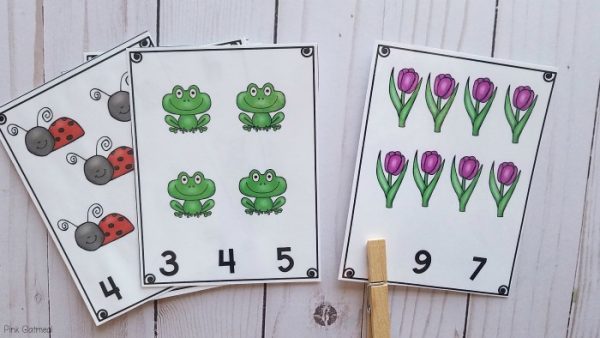 Spring Fine Motor Activities - Pink Oatmeal