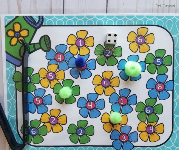 Spring Fine Motor Activities - Pink Oatmeal