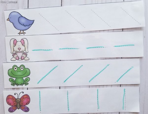 Spring Fine Motor Activities - Pink Oatmeal