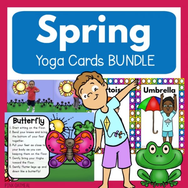 Spring Gross Motor Game - Puddle Jumping - Pink Oatmeal