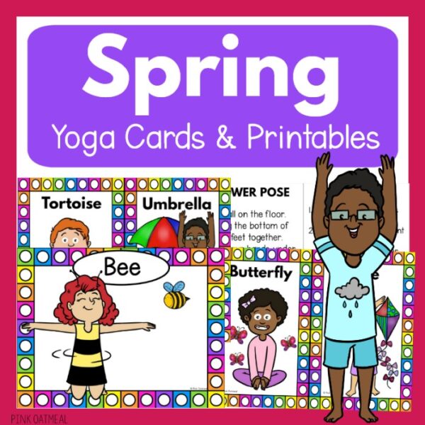 Spring Gross Motor Game - Puddle Jumping - Pink Oatmeal