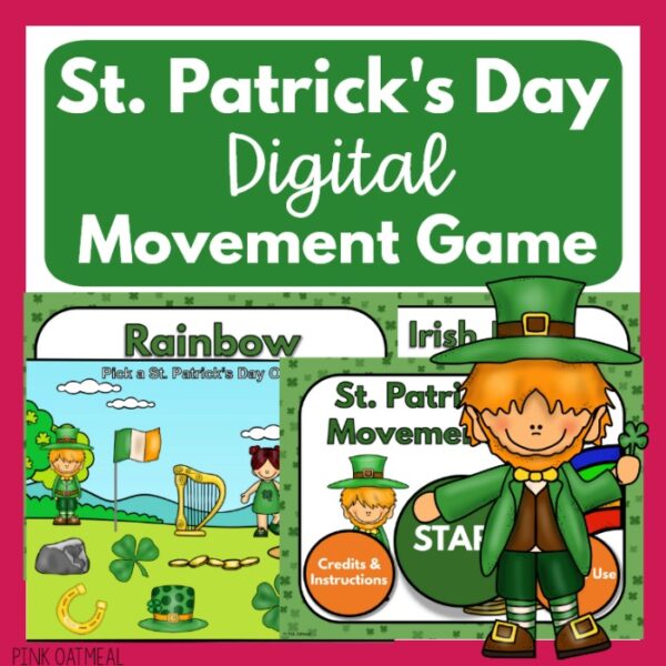 Rainbow Relay - St. Patrick's Day Gross Motor Game - Pink Oatmeal