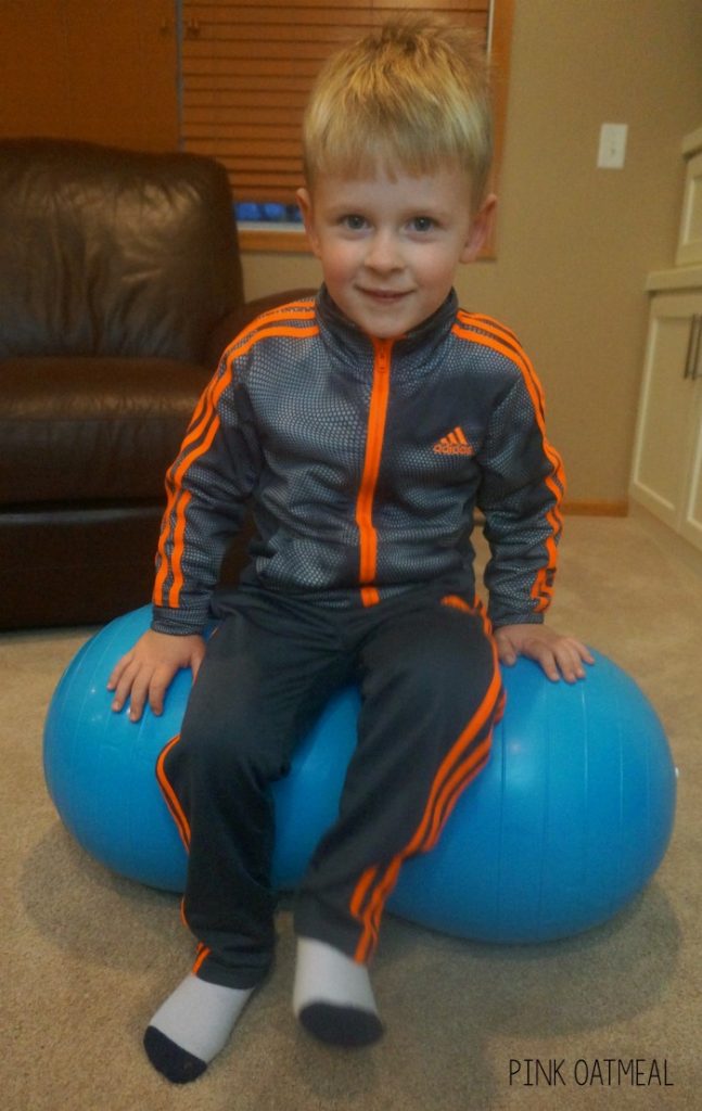 5 Fun Ways To Use an Exercise Ball For Strengthening - Pink Oatmeal