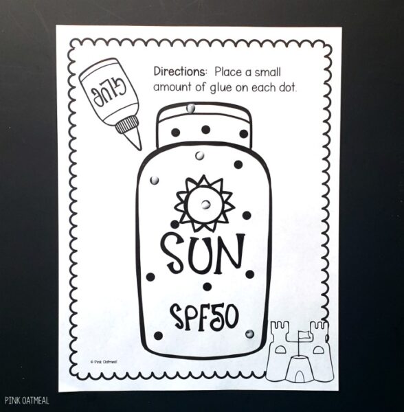 Beach Themed Gross Motor and Fine Motor Activities - Pink Oatmeal