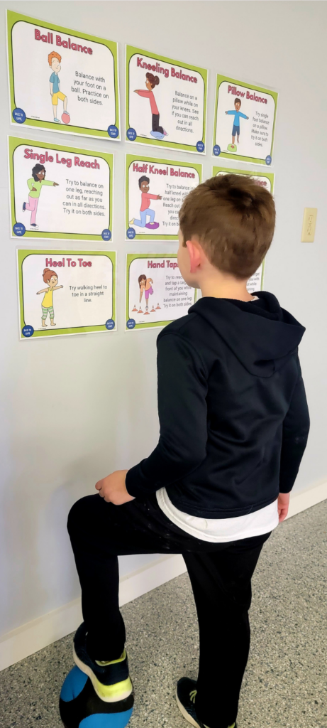 Balance Exercises For Kids - Intevention Ideas - Pink Oatmeal