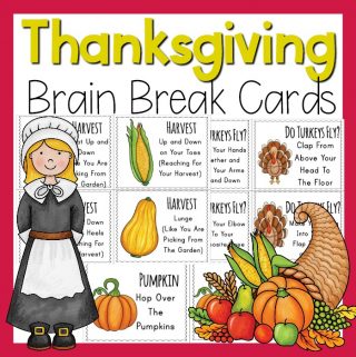 Thanksgiving Brain Breaks and Gross Motor Ideas - Pink Oatmeal