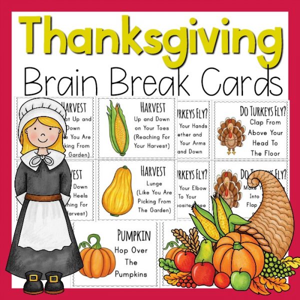 Thanksgiving Brain Breaks and Gross Motor Ideas - Pink Oatmeal