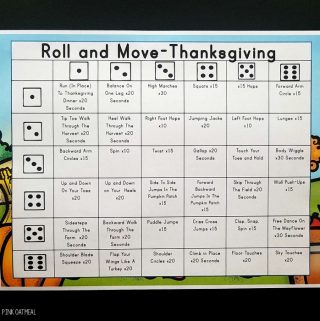 Thanksgiving Motor Planning Ideas - Pink Oatmeal