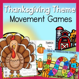 Thanksgiving Brain Breaks and Gross Motor Ideas - Pink Oatmeal