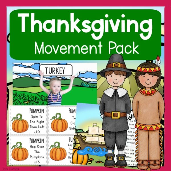Free Thanksgiving Printables - Thanksgiving Themed Spin A Move - Pink ...