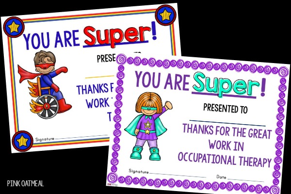 Therapist Back To School Resources - Pink Oatmeal