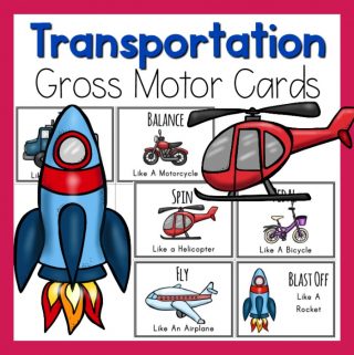 Transportation Themed Gross Motor and Fine Motor Planning - Pink Oatmeal