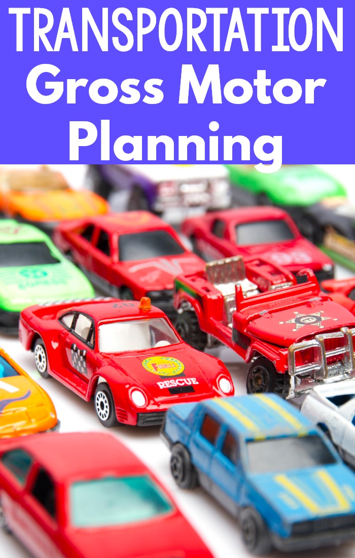 Transportation Themed Gross Motor and Fine Motor Planning - Pink Oatmeal