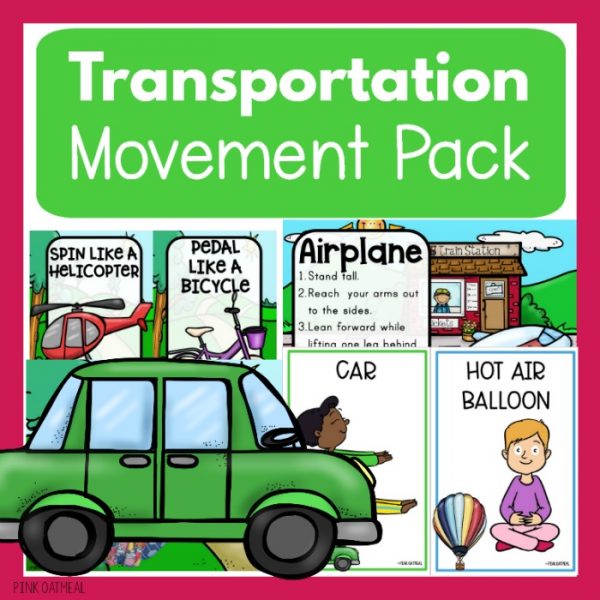 Transportation Themed Gross Motor and Fine Motor Planning - Pink Oatmeal