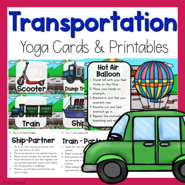 Transportation Themed Gross Motor and Fine Motor Planning - Pink Oatmeal